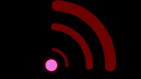 Red color wifi signal animation. animate... | Stock Video | Pond5