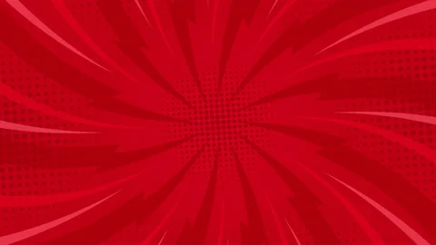 Red comic background, animated radial ra... | Stock Video | Pond5