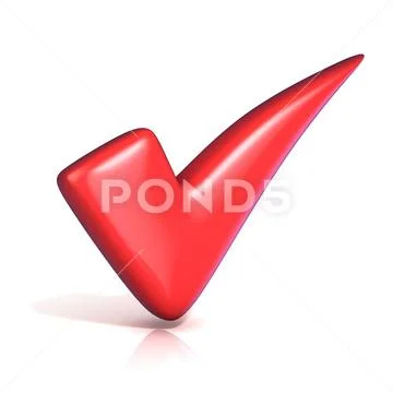 Red correct check mark Red correct check mark. Isolated on white ...