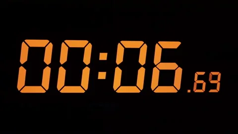 Red Countdown Timer 30 Seconds On Black ... | Stock Video | Pond5