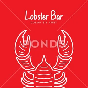 Red crawfish prawn shrimp lobster seafood isolated logo and design ...