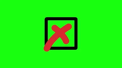 Red cross mark on green screen | Stock Video | Pond5