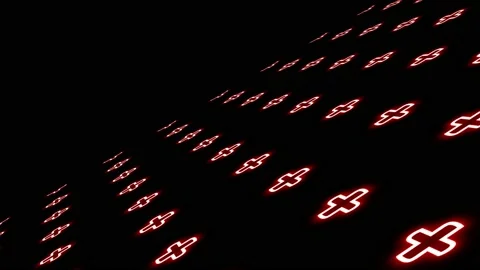 Red cross marks animated background, red... | Stock Video | Pond5