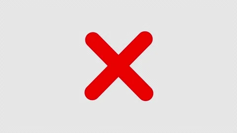 Red cross reject animated sign isolated ... | Stock Video | Pond5