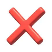 Red 3d Cross Sign