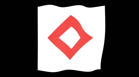 Red Crystal flag. Waving (PNG) computer ... | Stock Video | Pond5