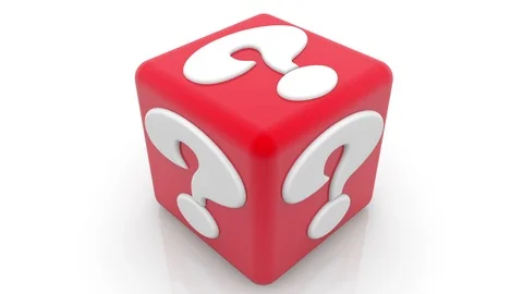 Red cube with white question mark concep... | Stock Video | Pond5
