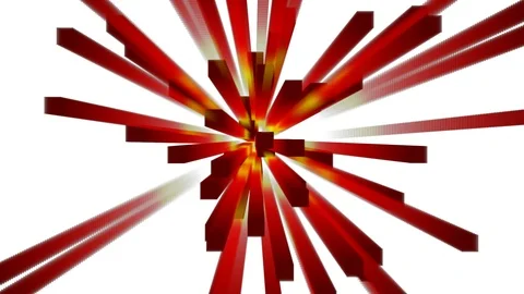 Red Cuboid Towers Appearing Abstract Top... | Stock Video | Pond5