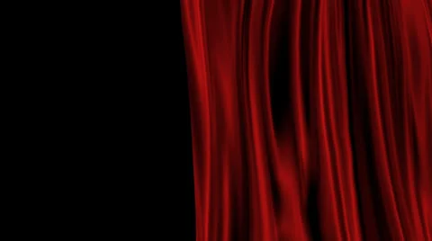 Red Curtain Alpha Stock Footage ~ Royalty Free Stock Videos | Pond5
