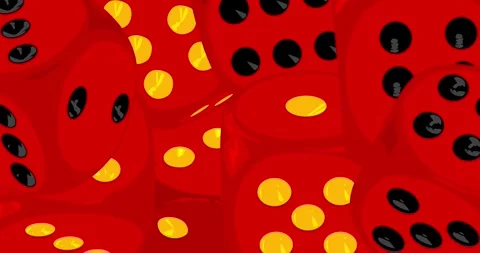 Red Dice animation background | Stock Video | Pond5