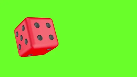 A red die rotates towards the screen on ... | Stock Video | Pond5