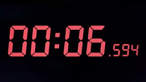 Red Digital Countdown Timer 30 Seconds O... | Stock Video | Pond5