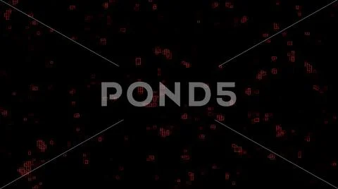 Red digital square circuit modern animated background ~ Clip Art #170161555