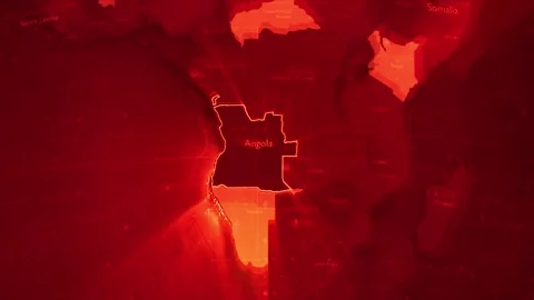 Red Digital Stylised World Map Country Z... | Stock Video | Pond5