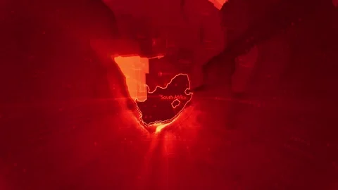 Red Digital Stylised World Map Country Z... | Stock Video | Pond5