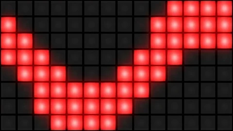 Red Disco nightclub dance floor wall glo... | Stock Video | Pond5