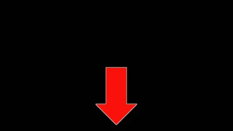 Red down Arrow animation sign symbol on ... | Stock Video | Pond5