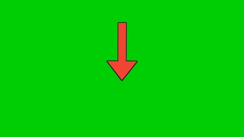 Red down Arrow animation sign symbol on ... | Stock Video | Pond5