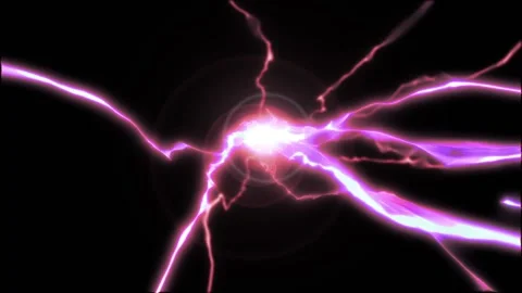 red Electric lightning spark loop effect... | Stock Video | Pond5