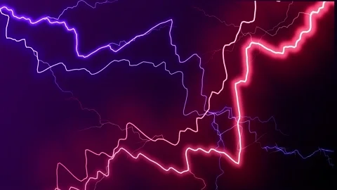 Red Lightning Flash Animation Stock Video Footage | Royalty Free Red ...