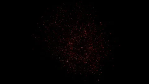 Red ember particles on alpha background | Stock Video | Pond5