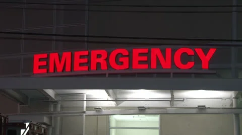 Emergency Room Sign Stock Footage ~ Royalty Free Stock Videos | Pond5