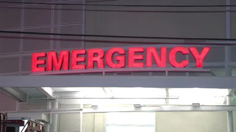 Emergency Room Sign Stock Footage ~ Royalty Free Stock Videos | Pond5