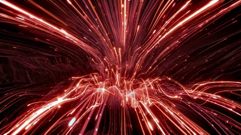 Red energy flow 3D render seamless loop ... | Stock Video | Pond5