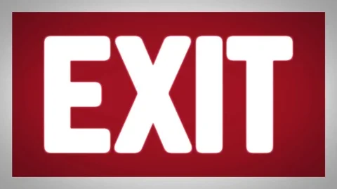 Exit Icon Stock Footage ~ Royalty Free Stock Videos | Pond5