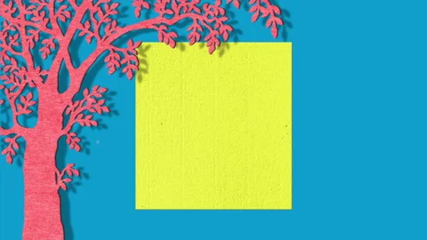 Red family tree with frame for text on b... | Stock Video | Pond5