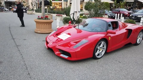 Red Ferrari Enzo Supercar - Side View | Stock Video | Pond5