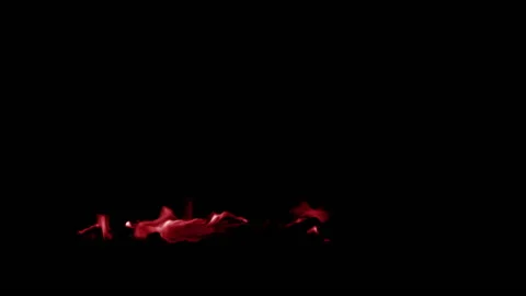 Red fire as a line on a black background | Stock Video | Pond5