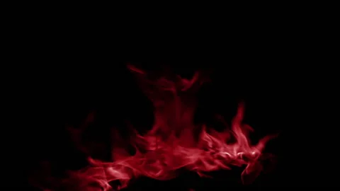 Red fire ring of alpha channel against b... | Stock Video | Pond5