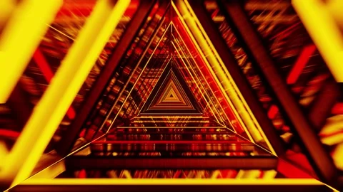 Red fire triangle VJ loop background | Stock Video | Pond5