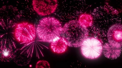 Red fire works particle effect animation | Stock Video | Pond5
