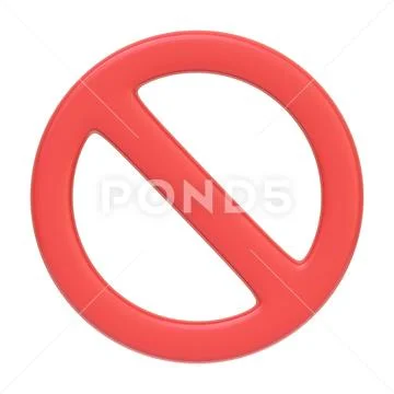 Red forbidden symbol isolated on white background Illustration #268318112