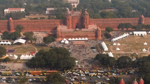 Red fort drone view store