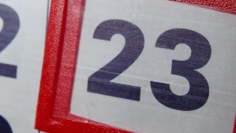 Red Frame Moves On The Calendar. The Twe... | Stock Video | Pond5