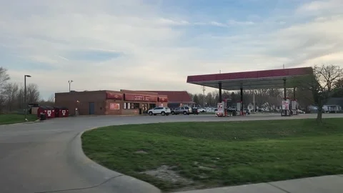 Red Gas Station Convenience Store Parkin... | Stock Video | Pond5