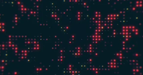 red glowing gradation dot grid digital p... | Stock Video | Pond5