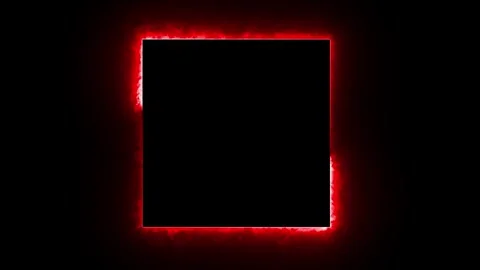 red glowing square border animation loop | Stock Video | Pond5
