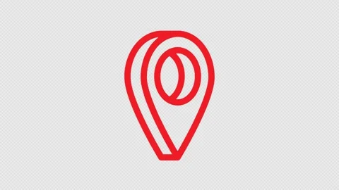 Red GPS Location Pin pointer animated ic... | Stock Video | Pond5