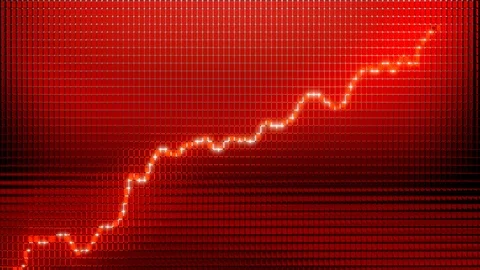 Red Graph moving up chart as growth and ... | Stock Video | Pond5