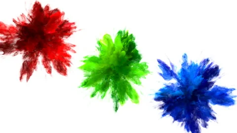 Red Green Blue Color Burst Multiple colo... | Stock Video | Pond5