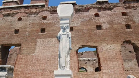 Red Hall Basilica Roman Historical Struc... | Stock Video | Pond5