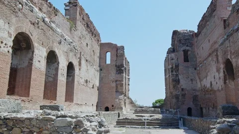 Red Hall Basilica Roman Historical Struc... | Stock Video | Pond5