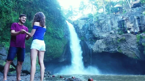 Red hands game in the jungle with beauti... | Stock Video | Pond5