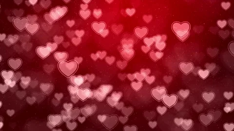 Red Heart background with heart particle... | Stock Video | Pond5
