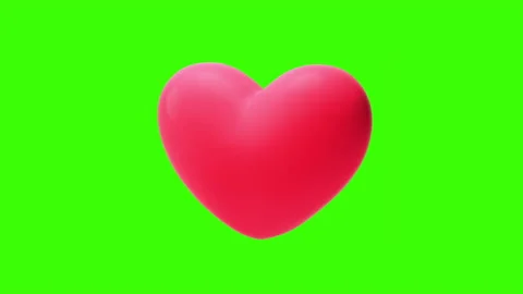 Red Heart on green screen background for... | Stock Video | Pond5