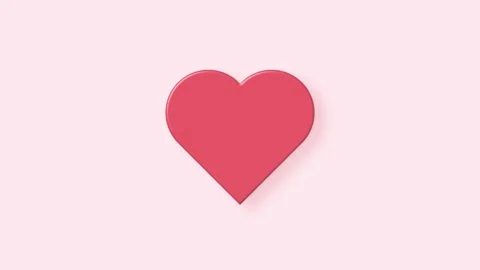 Red heart illustration, animation heartb... | Stock Video | Pond5
